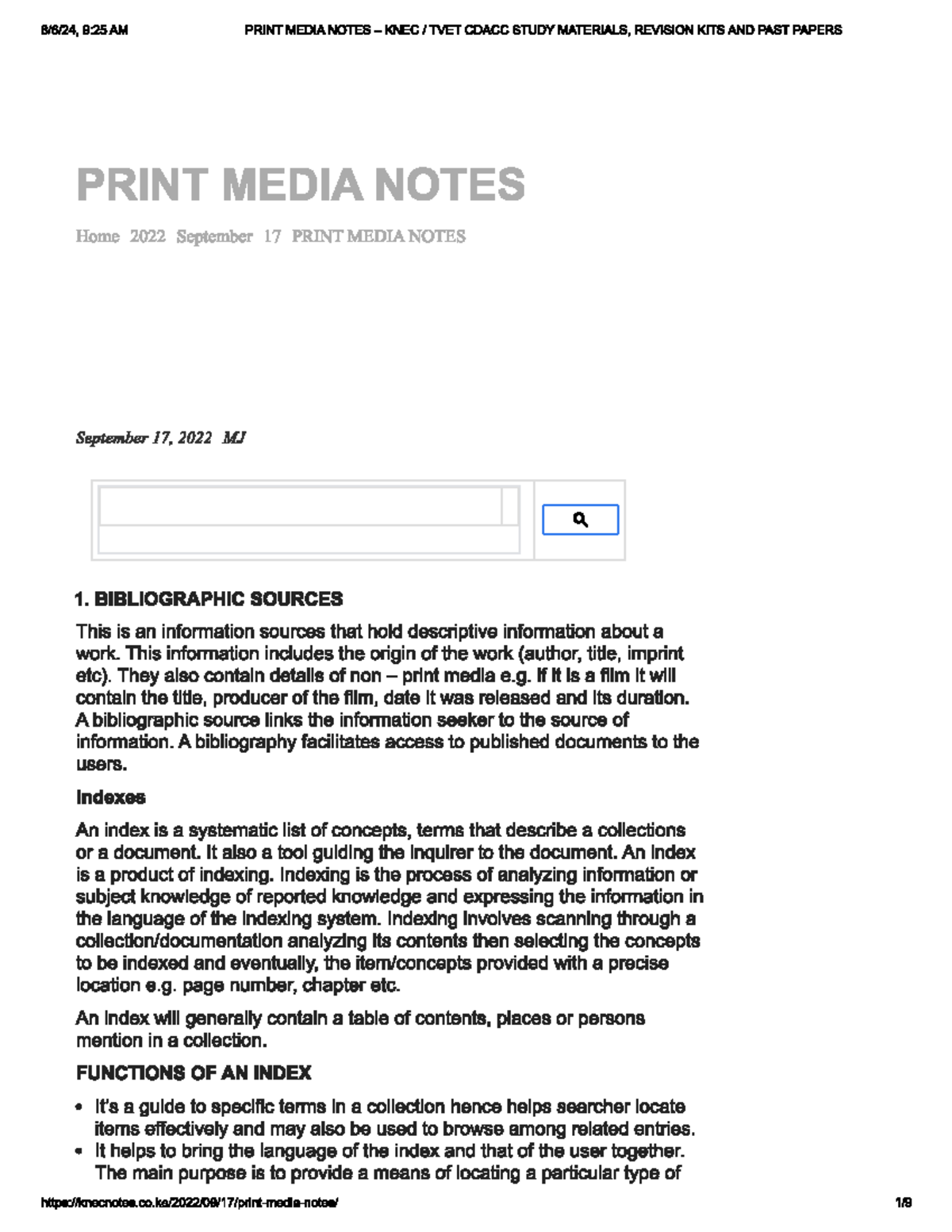 Print Media Notes – KNEC TVET Cdacc S... Terials, Revision KITS AND ...