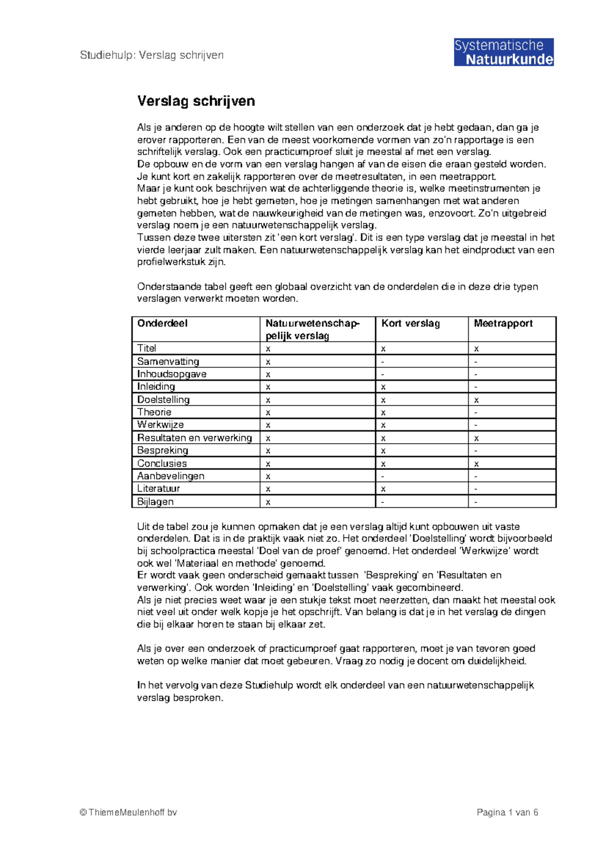 Studiehulp verslag schrijven - Verslag schrijven Als je anderen op de ...