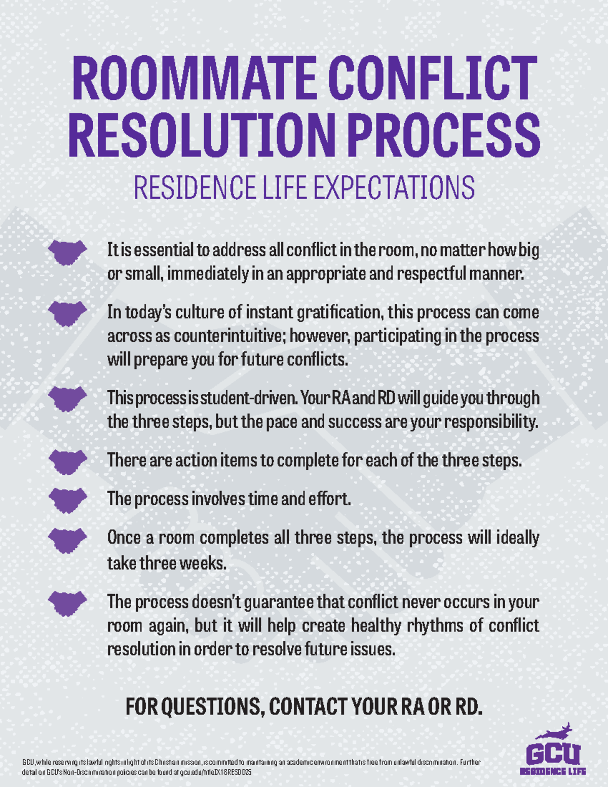 Conflict Resolution Process Expectations - ROOMMATE CONFLICT RESOLUTION ...