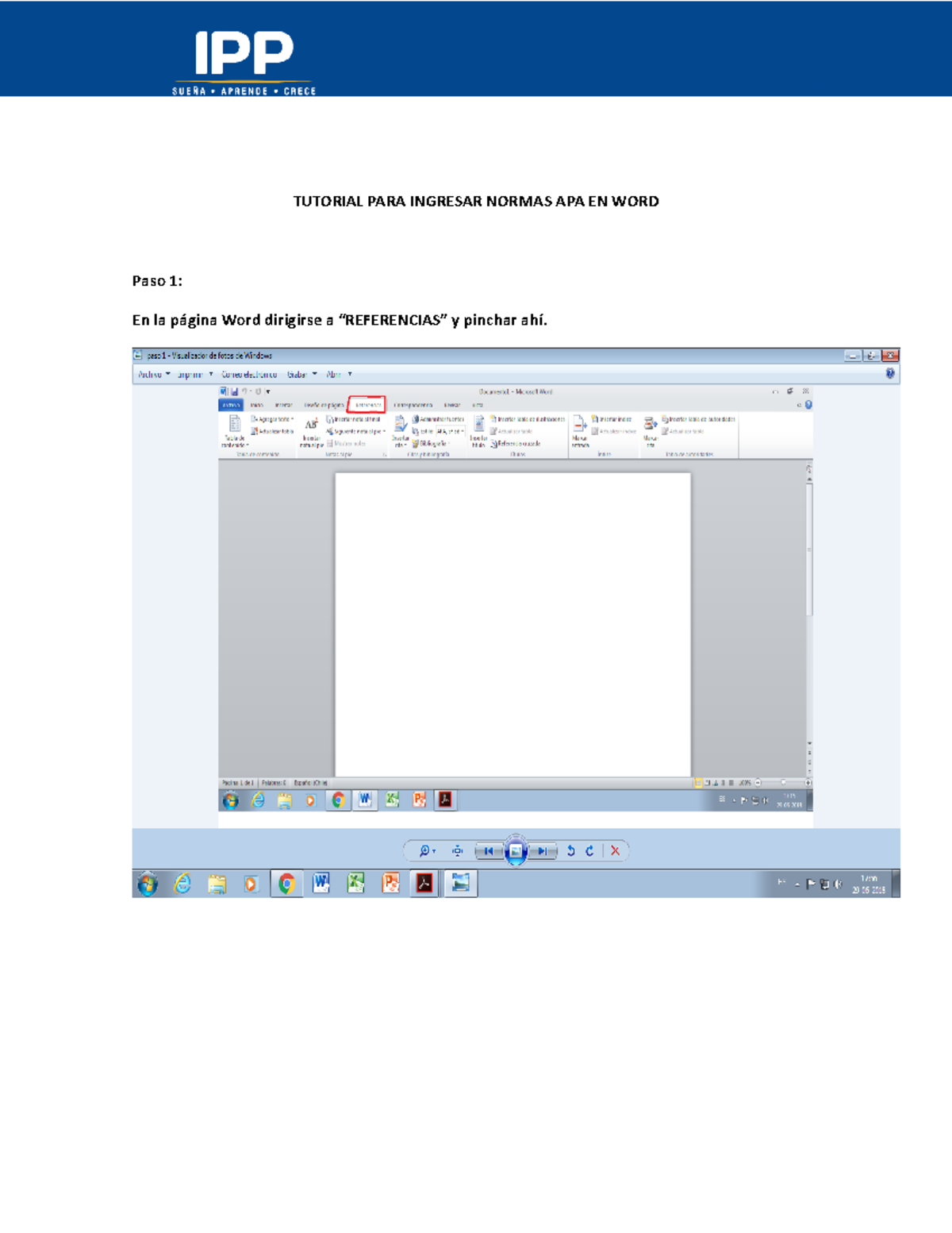 Tutorial PARA Normas APA EN WORD - TUTORIAL PARA INGRESAR NORMAS APA EN ...