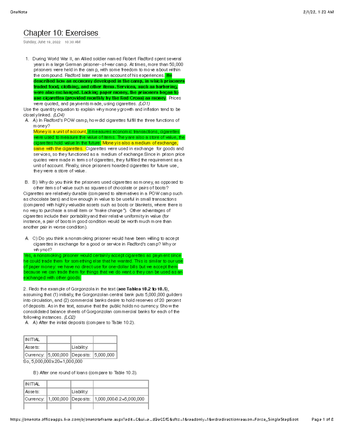 Chapter 10 Exercises - Chapter 10: Exercises Sunday, June 19, 2022 10:30 AM During World War II ...