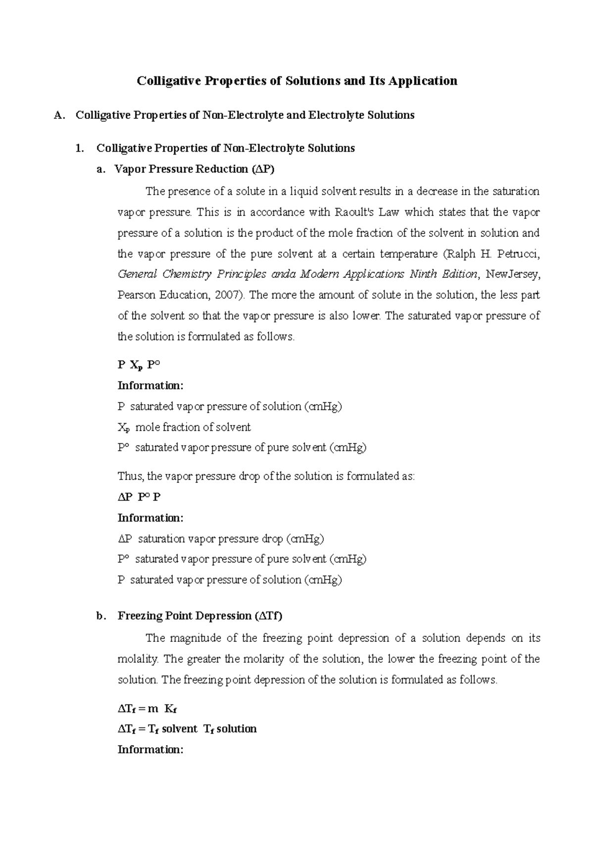 Colligative Properties and Its Application - Colligative Properties of ...