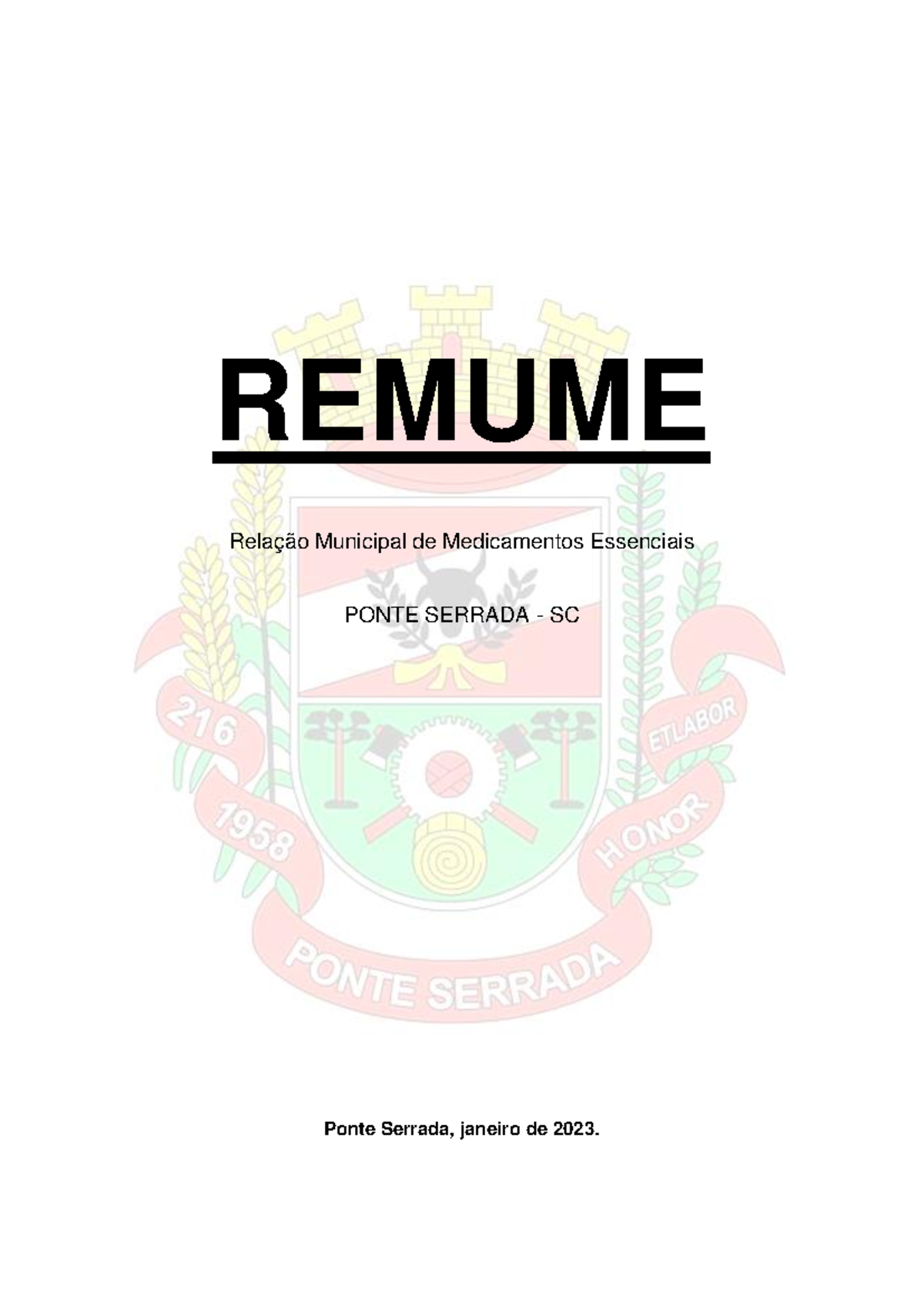 Remume-PS - REMUME Relação Municipal de Medicamentos Essenciais PONTE ...