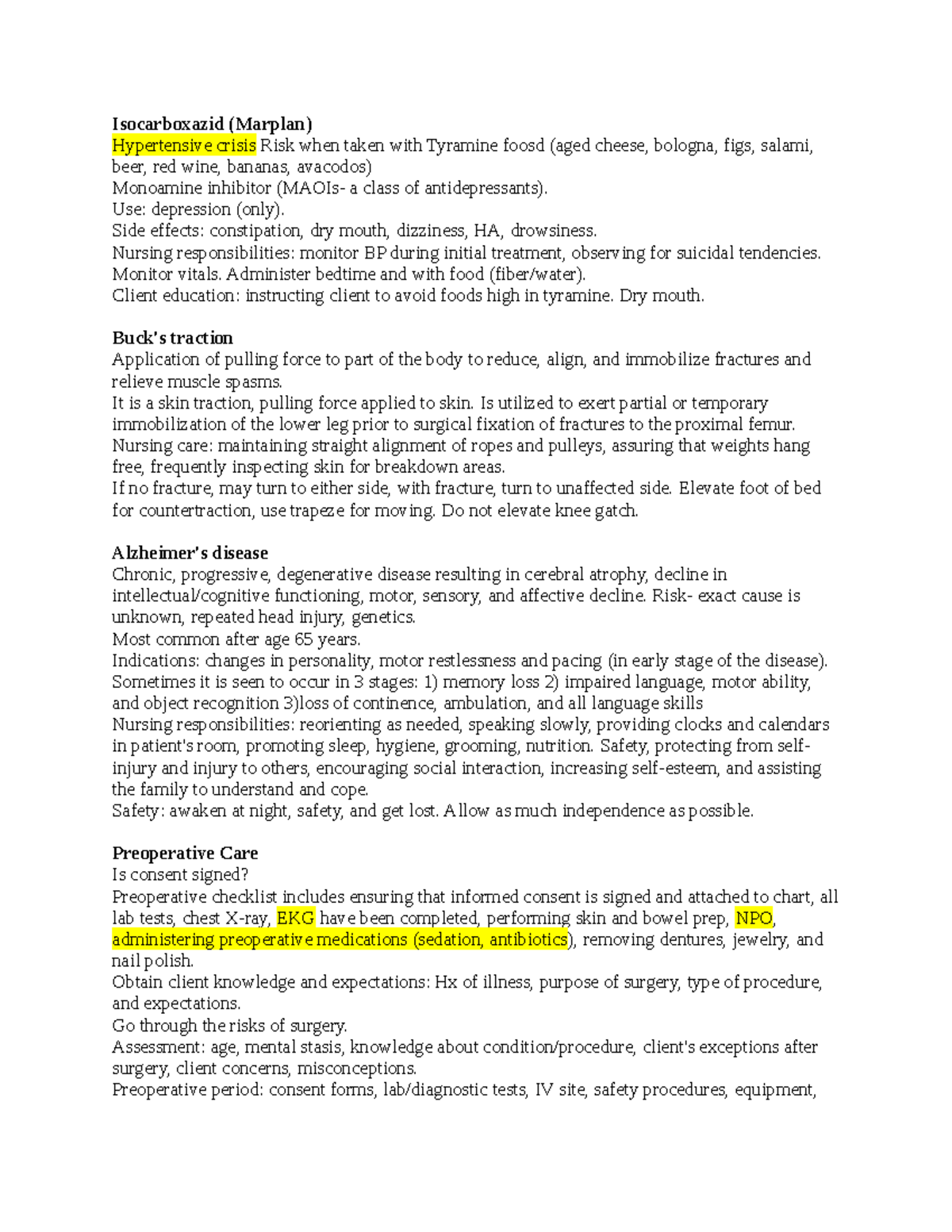 Diagnostic exam 180 question Kaplan - Isocarboxazid (Marplan ...