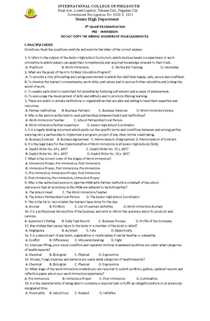 Q3 Filipino 9 Module 3 - final exam - Filipino Ikatlong Markahan ...