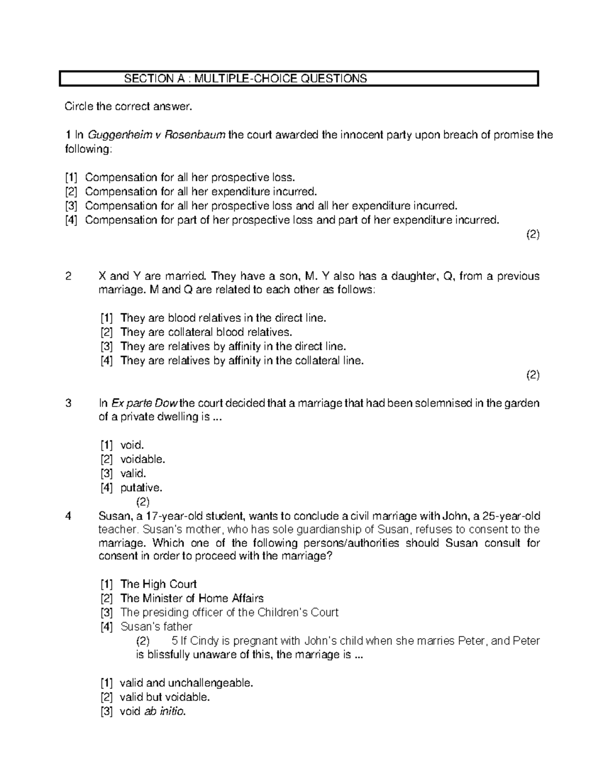 PVL2601 Q n A - Questions and answers - SECTION A : MULTIPLE-CHOICE ...