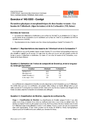 Stratigraphie TD Corrigé 01 - Des exercices corrigés : DATATION ...