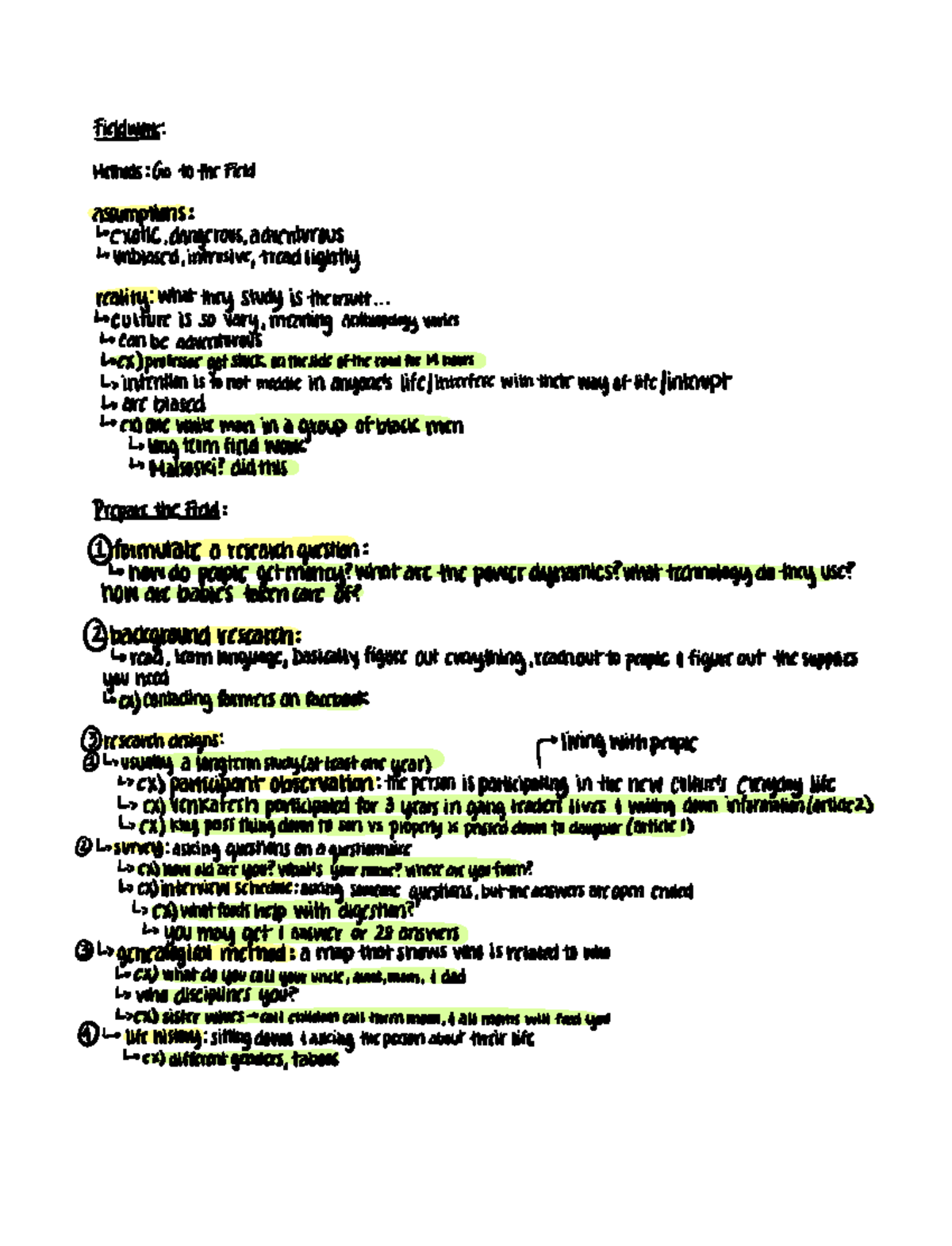 Ethnography Other Ways of Doing Anthropology - Fieldwork Methods Goto ...