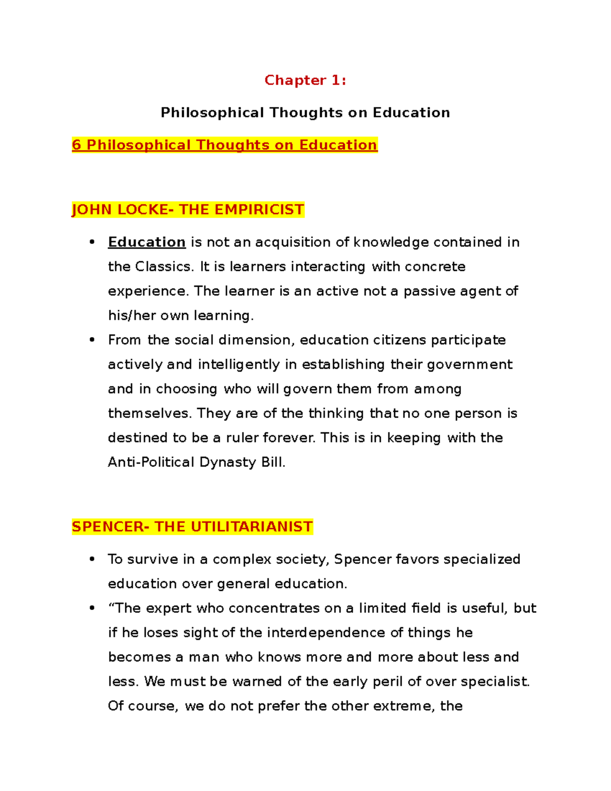 Chapter-1 Philosophical-Thought-on-Education - Chapter 1: Philosophical ...