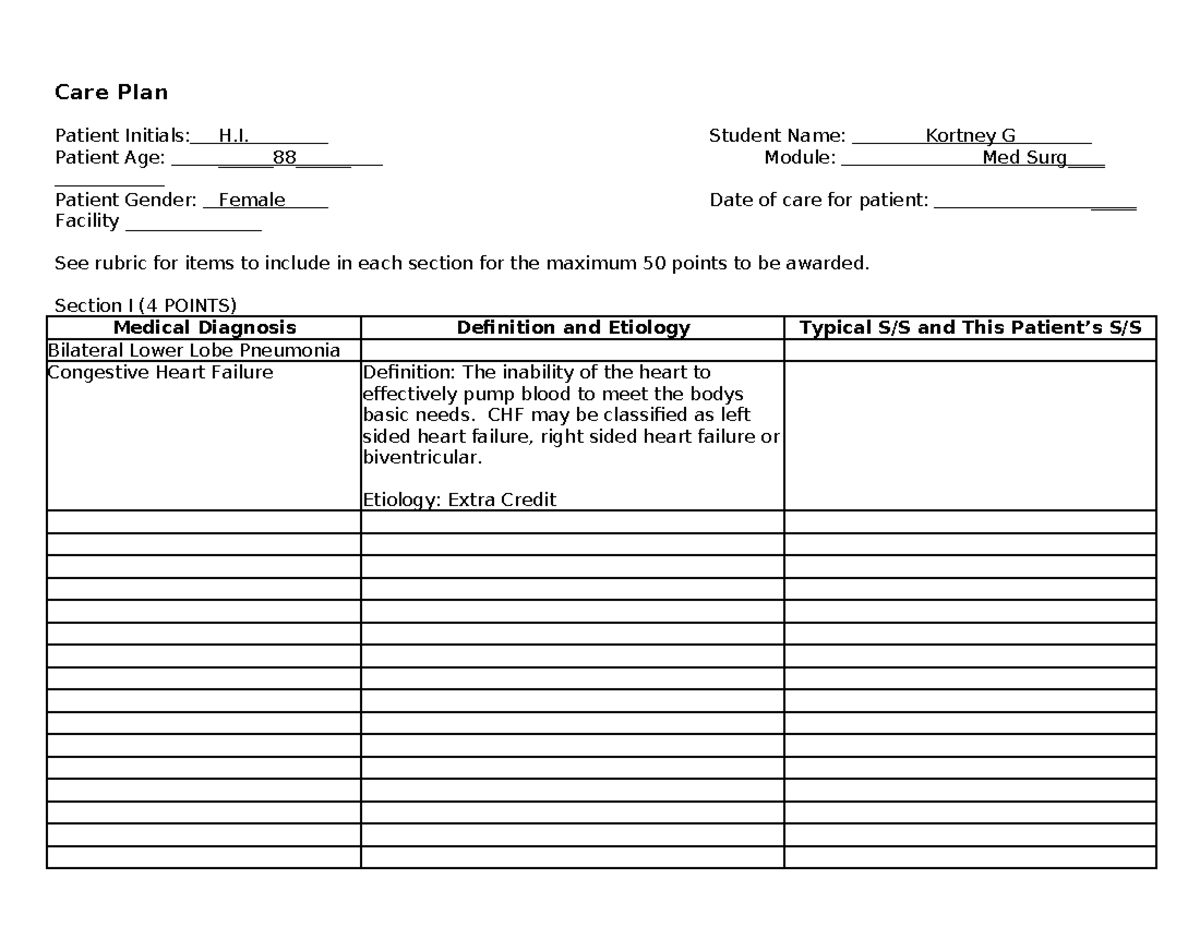 Care Plan Temp - Nanabsbbesnsmsmlsvsbaba - Care Plan Patient Initials ...