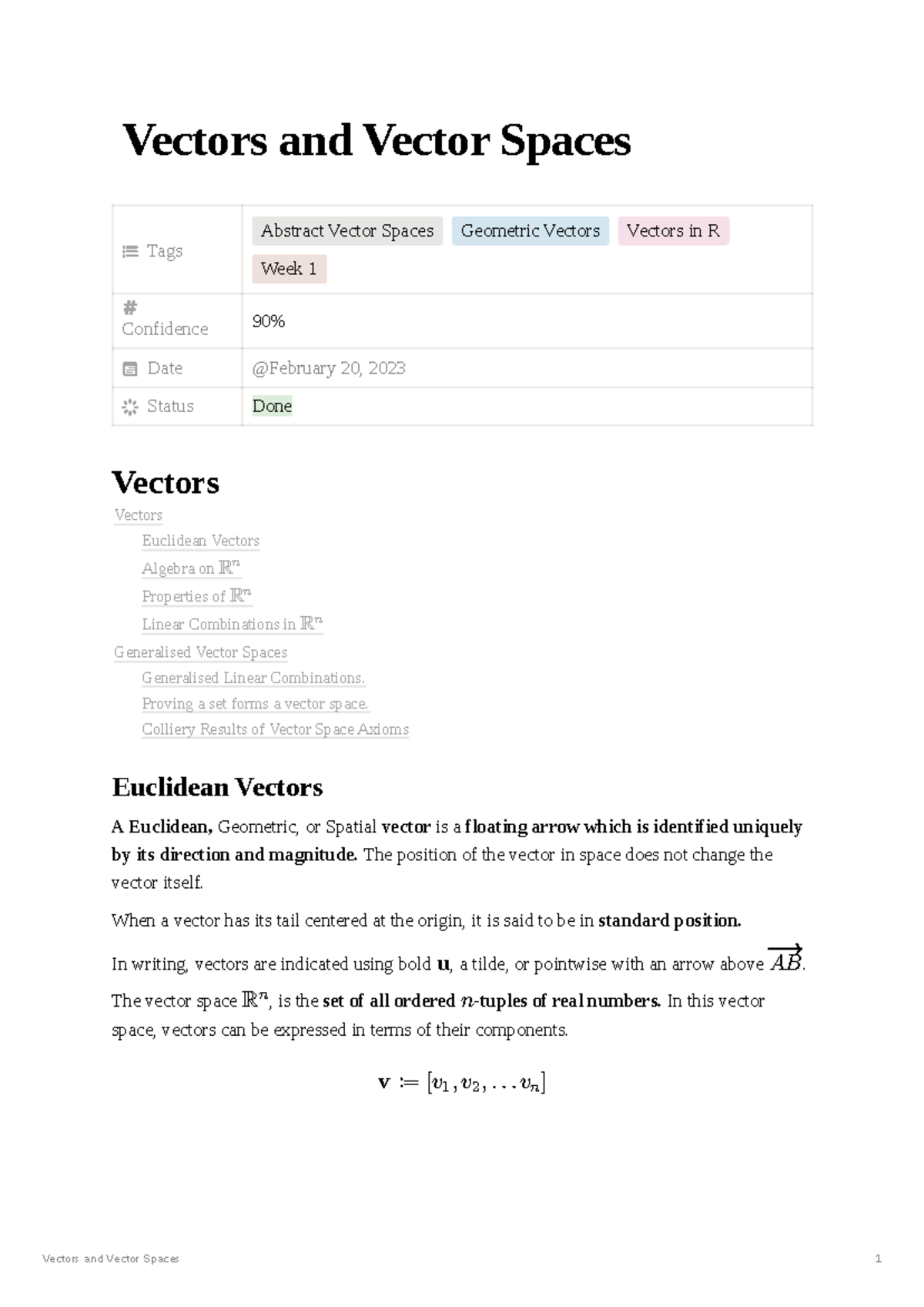 Vectors and Vector Spaces - Vectors and Vector Spaces Tags Abstract Vector Spaces Geometric ...