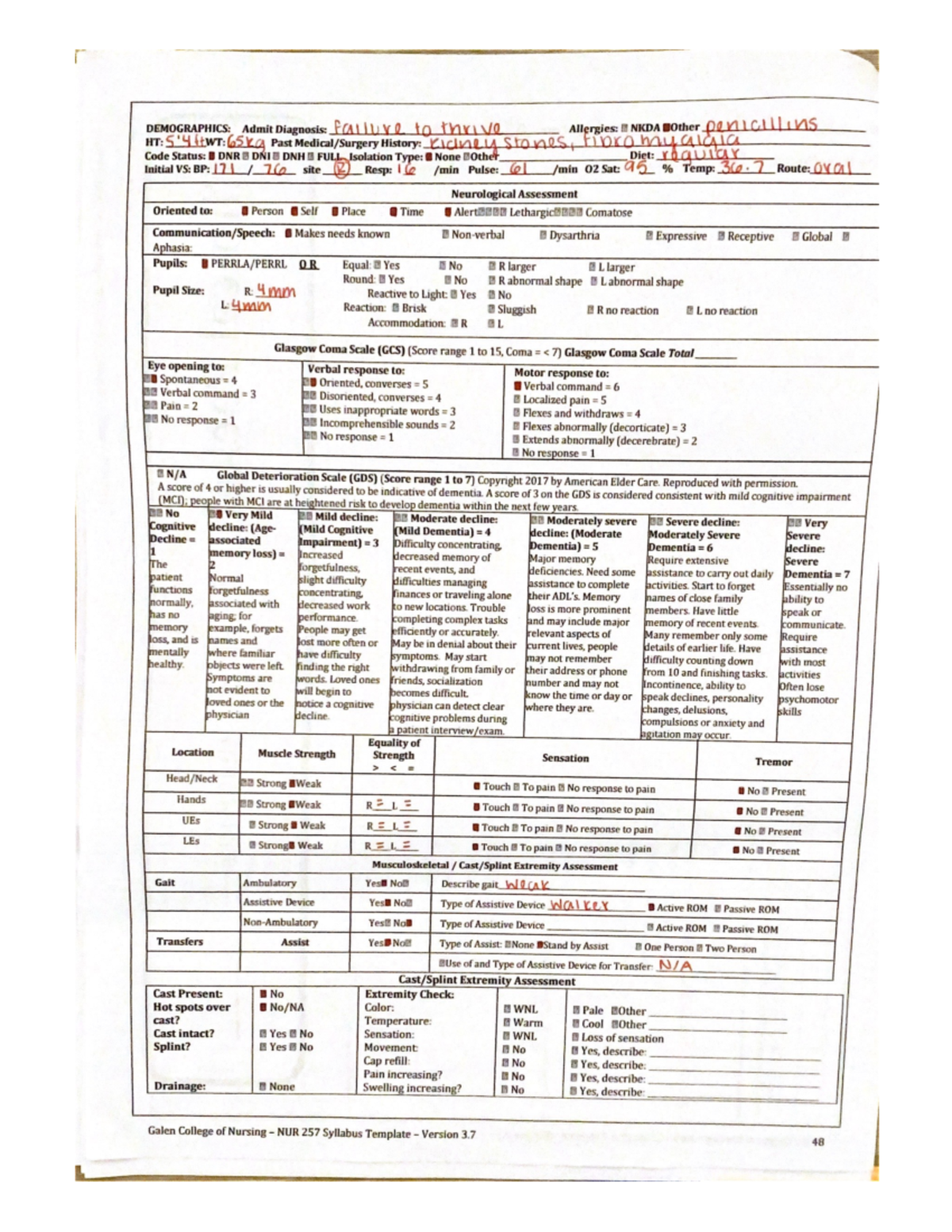 NUR257 clinical packet - NUR 257 - Studocu