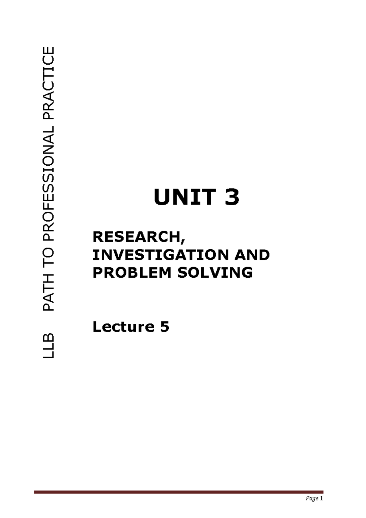Lectures 5 outlines - Lecture notes 5 - Page 1 LLB PATH TO PROFESSIONAL ...