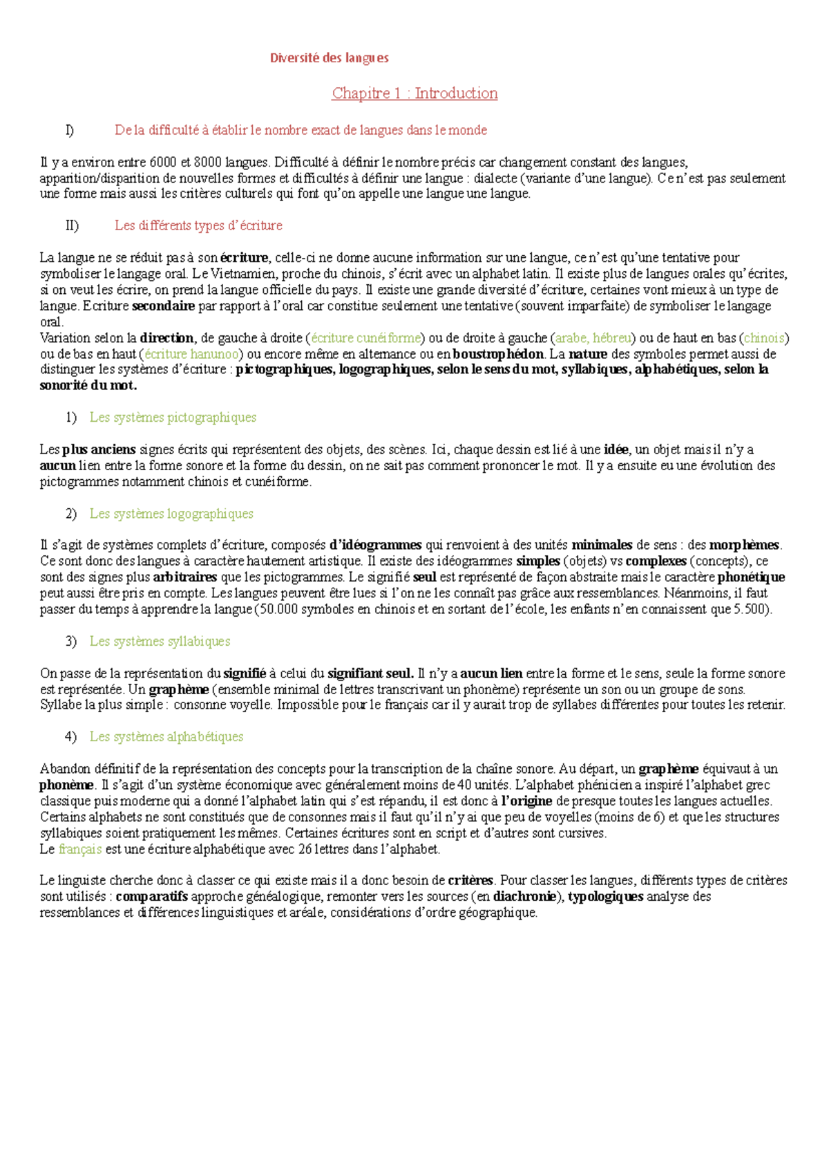 Diversité-des-langues Introduction - Warning: TT: more functions defined than expected Chapitre ...