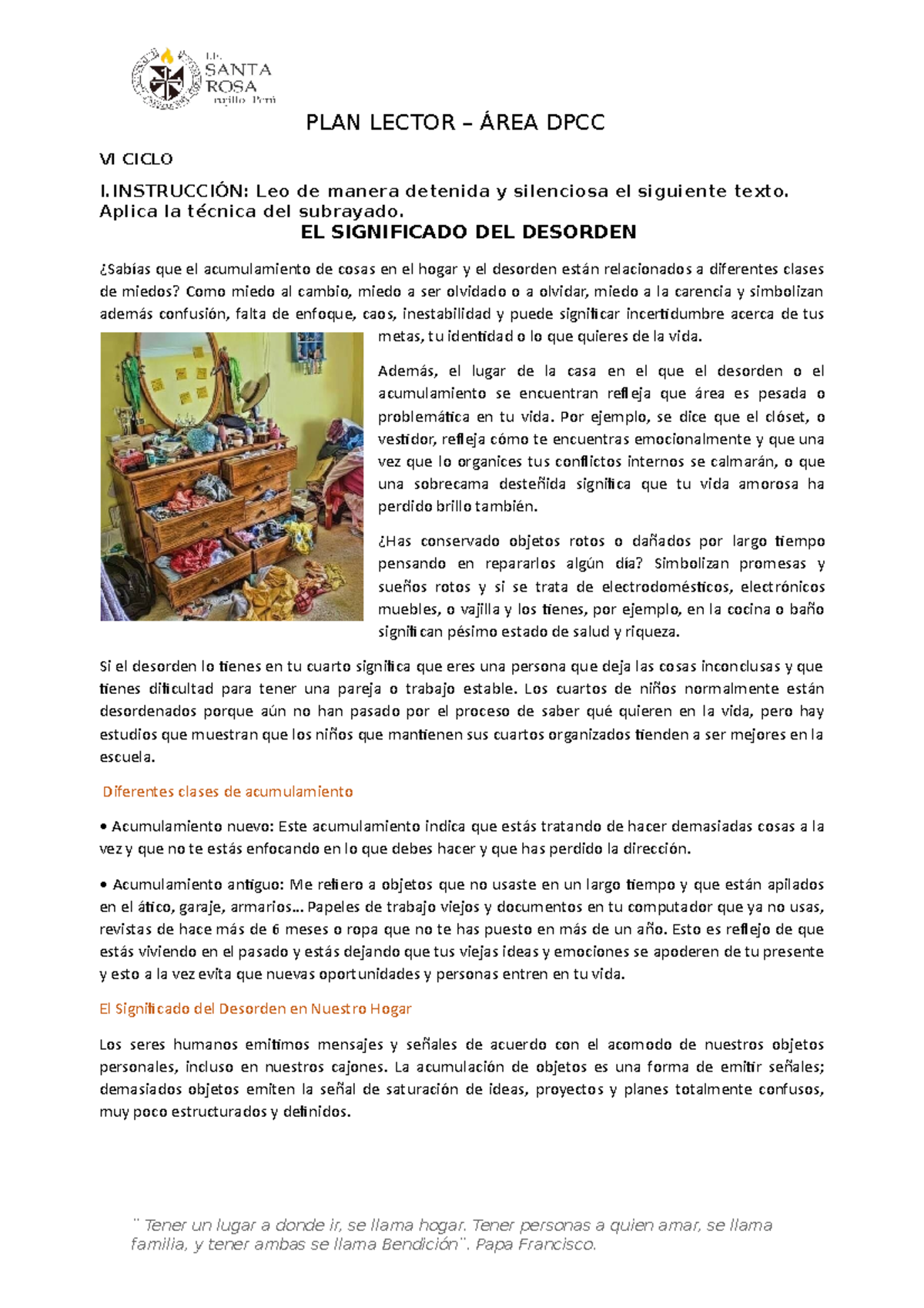 PLAN Lector – ÁREA DPCC - Apuntes 1 - PLAN LECTOR – ÁREA DPCC VI CICLO ...