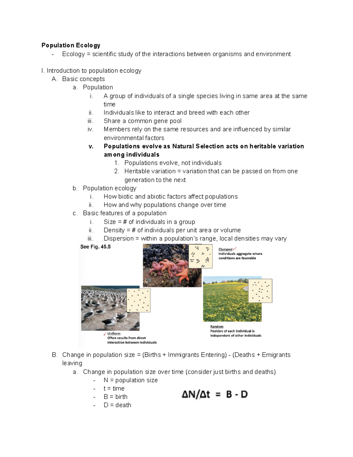BIO Lecture 24 - Population Ecology - Population Ecology - Ecology ...
