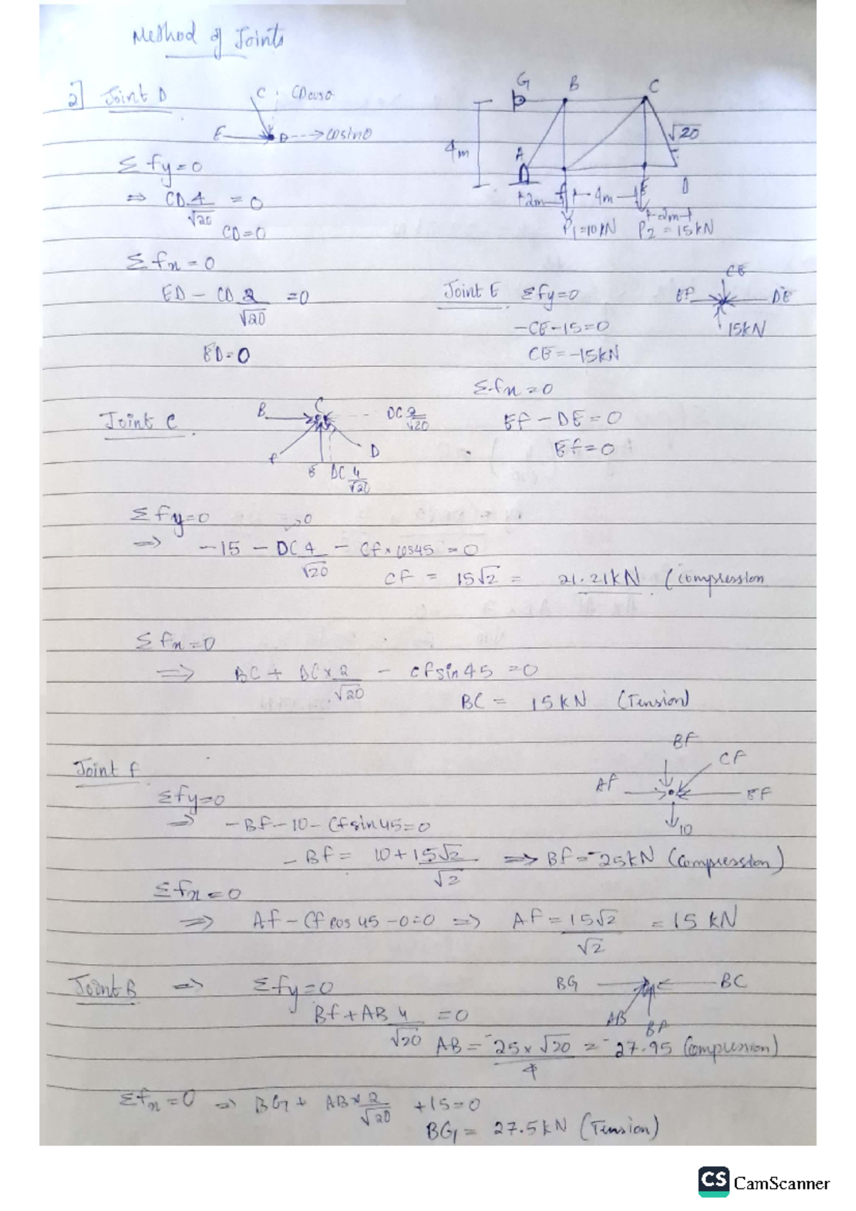 Tutorial 7 - Fundementals Of Engineering Mechanics - CamScanner ...