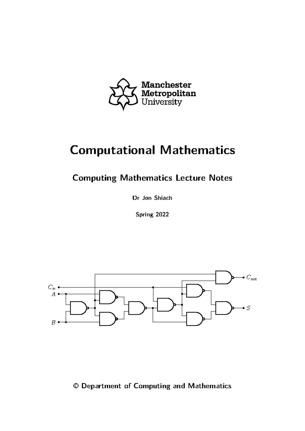 Computing maths notes with algebra - Computational Mathematics ...