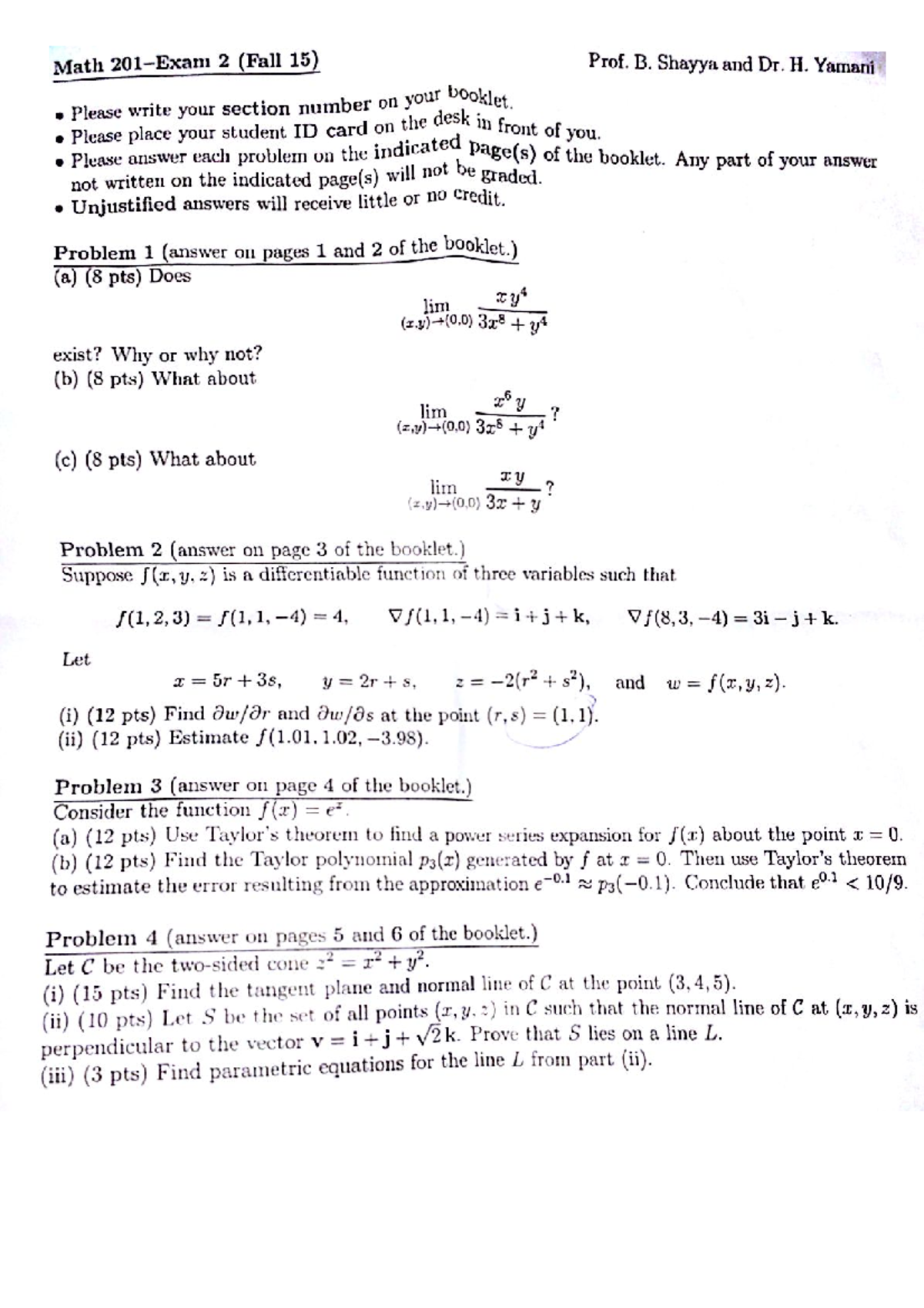 Math 201 fall 2015 2016 Shayya Yamani - Mathematics - Scanned by CamScanner - Studocu