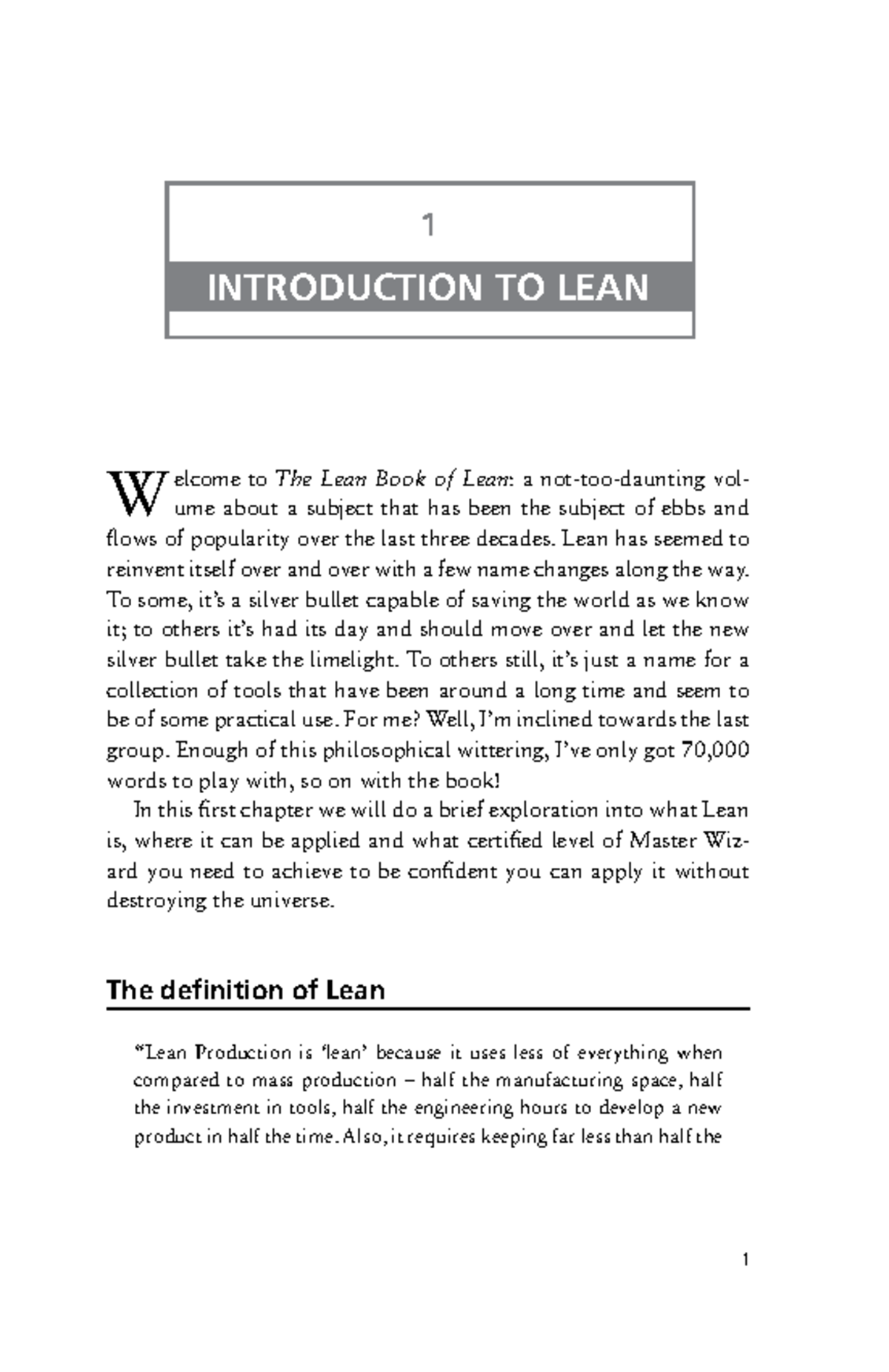 Lean Manufacturing Lec - 1 INTRODUCTION TO LEAN W elcome to The Lean ...