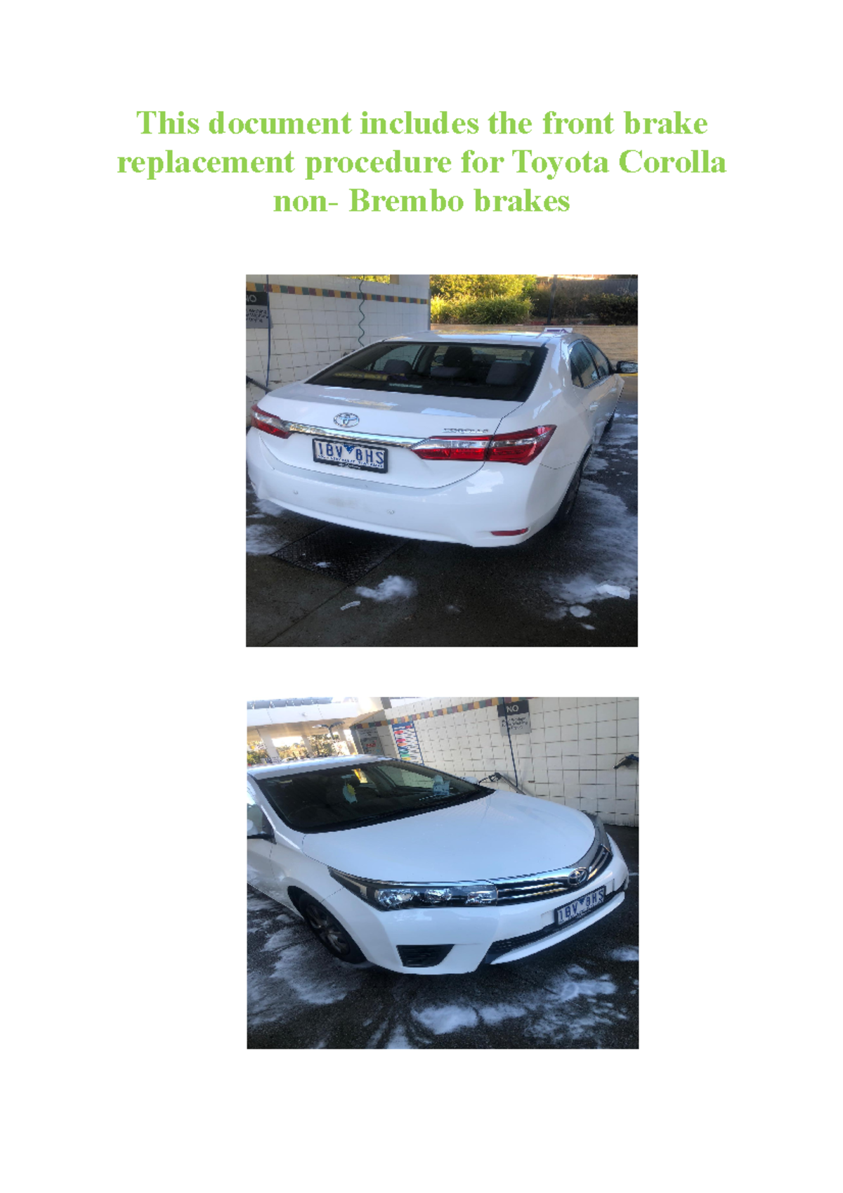 Project brake pads copy-Umar - This document includes the front brake ...