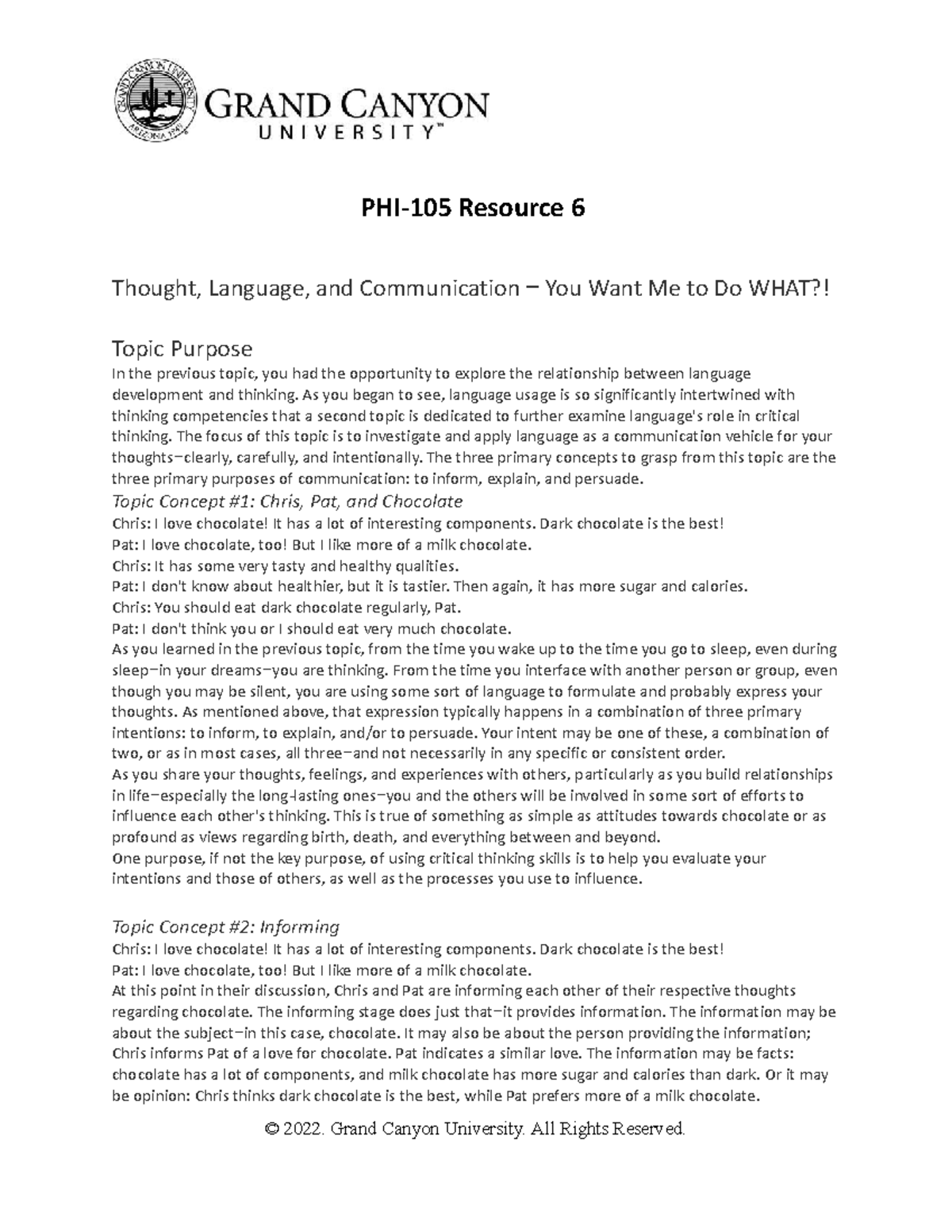 PHI-105 Resource-6 - PHI-105 Resource-6 - PHI-105 Resource 6 Thought ...