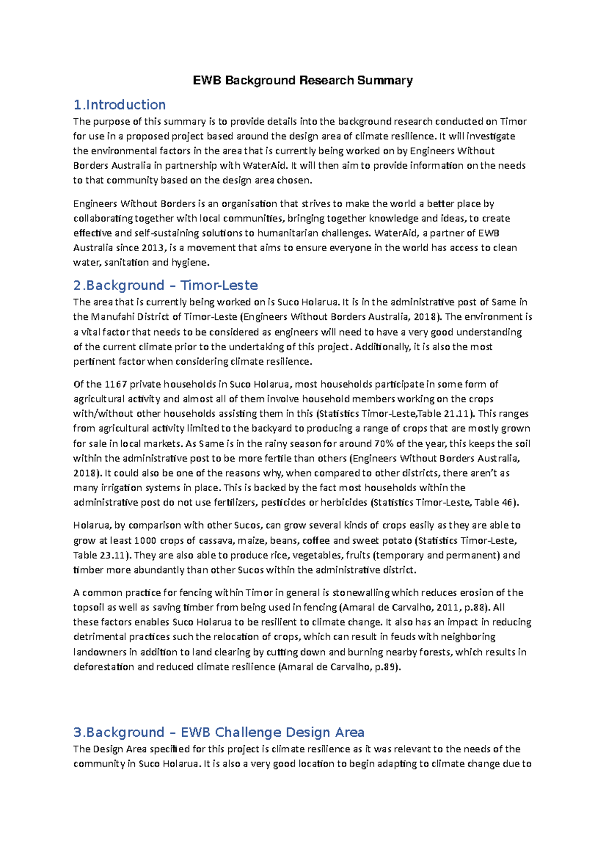 Research Summary - EWB Background Research Summary 1 The purpose of ...