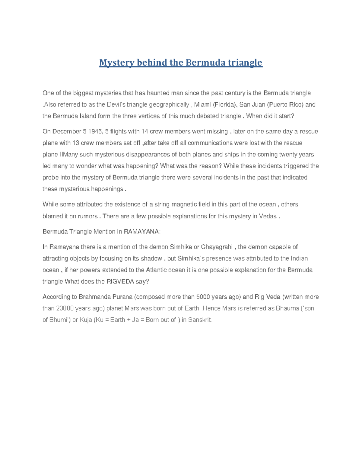 Article 4-Mystery behind the Bermuda triangle - Mystery behind the ...