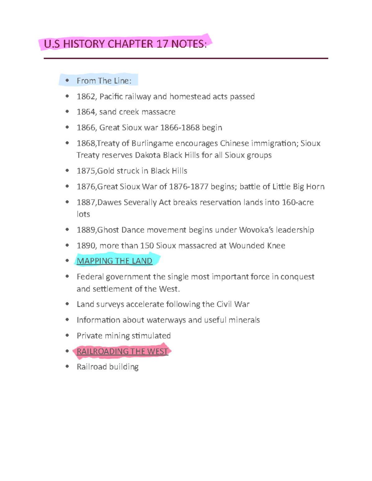 US History - These are my lecture notes from chapter 9 - U HISTORY ...