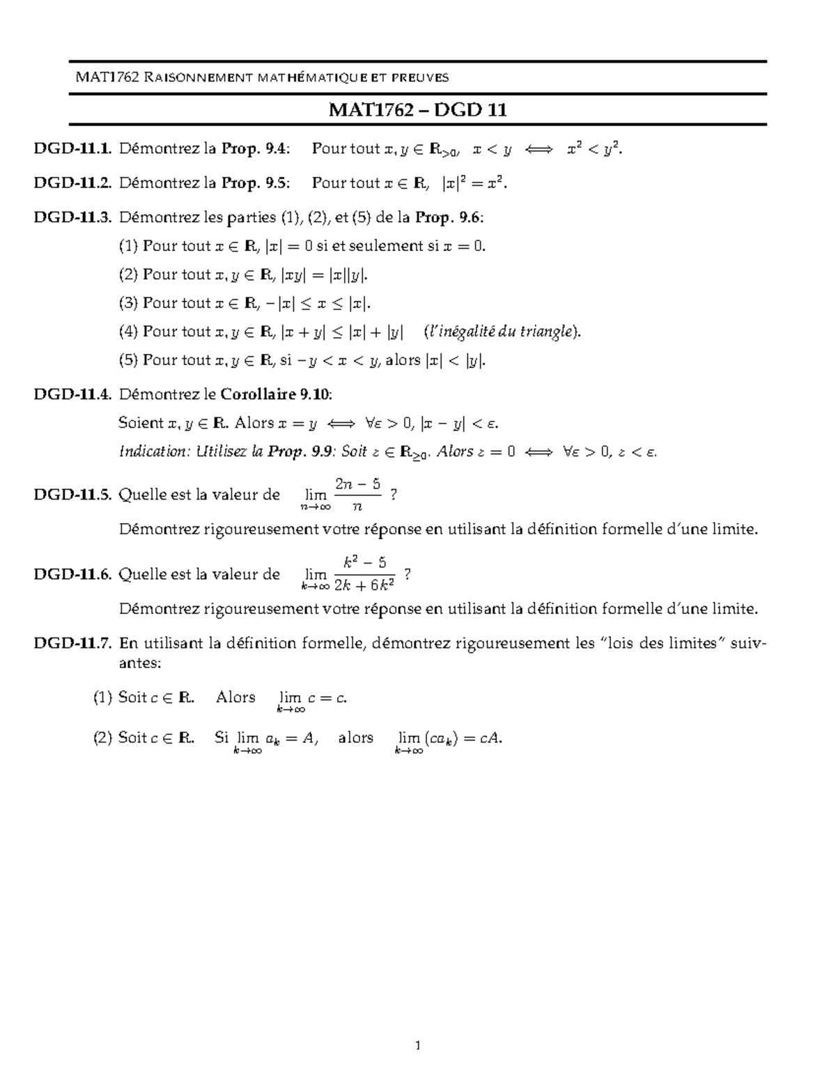 Mat1762-DGD11-questions - MAT1762 RAISONNEMENT MATH EMATIQUE ET PREUVES ́ MAT1762 – DGD 11 DGD ...