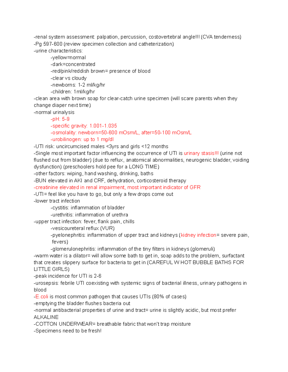 Ch. 26- Genitourinary - Pediatric lecture notes -renal system ...