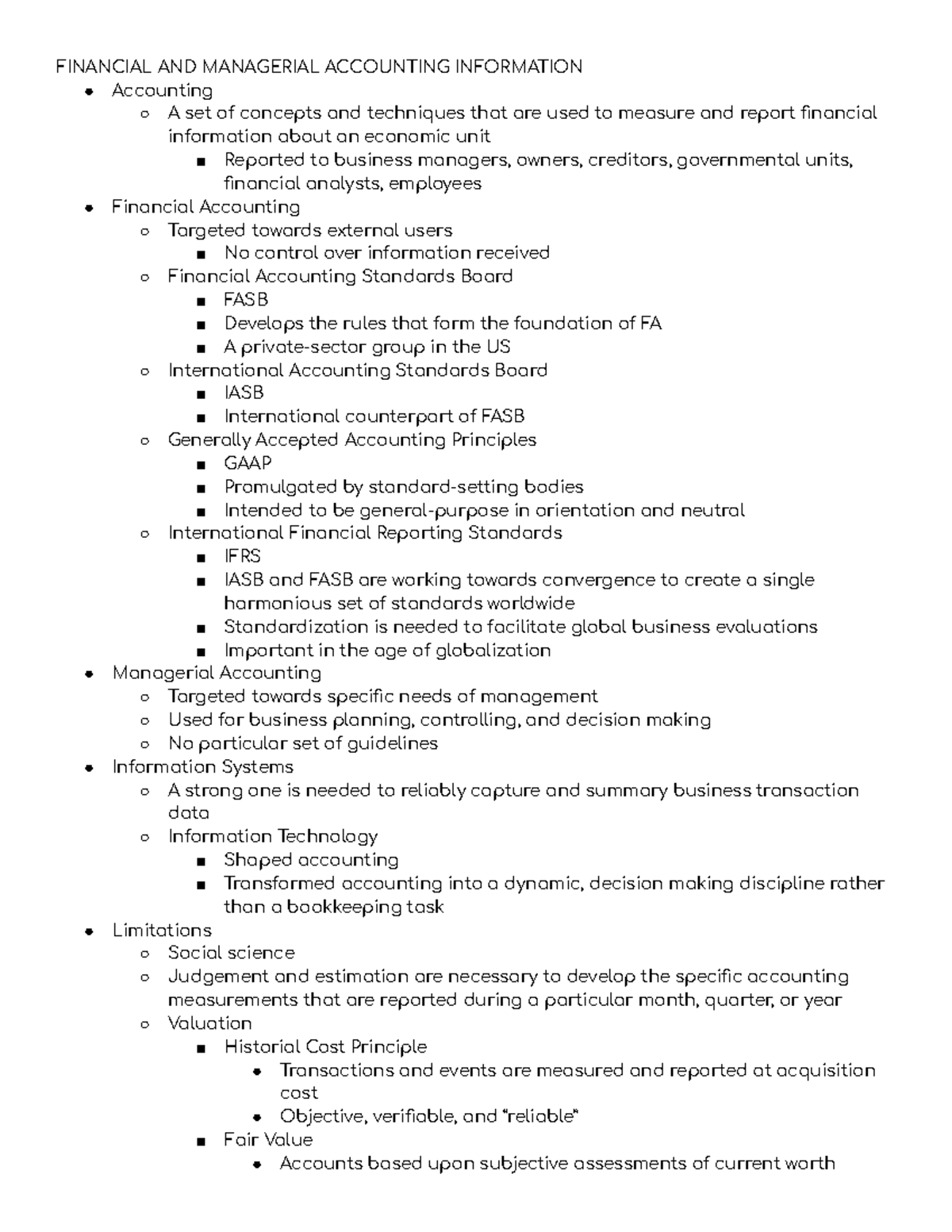 Financial and Managerial Accounting Information - FINANCIAL AND ...