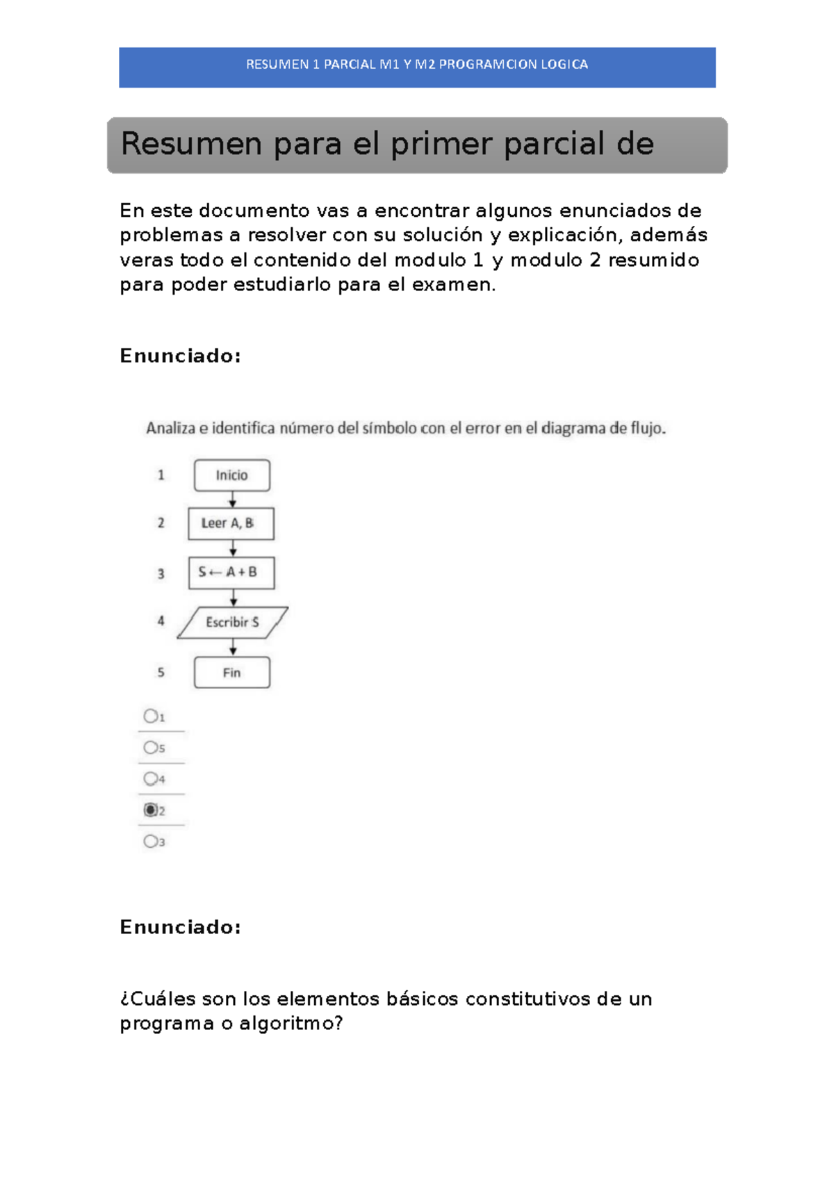 Resumen para el primer parcial de programación lógica - En este ...
