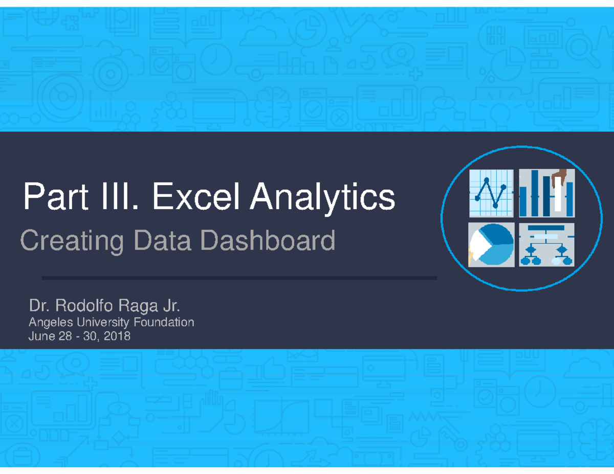 Creating Data Dashboad - Microsoft Excel Data Analytics - Part III ...