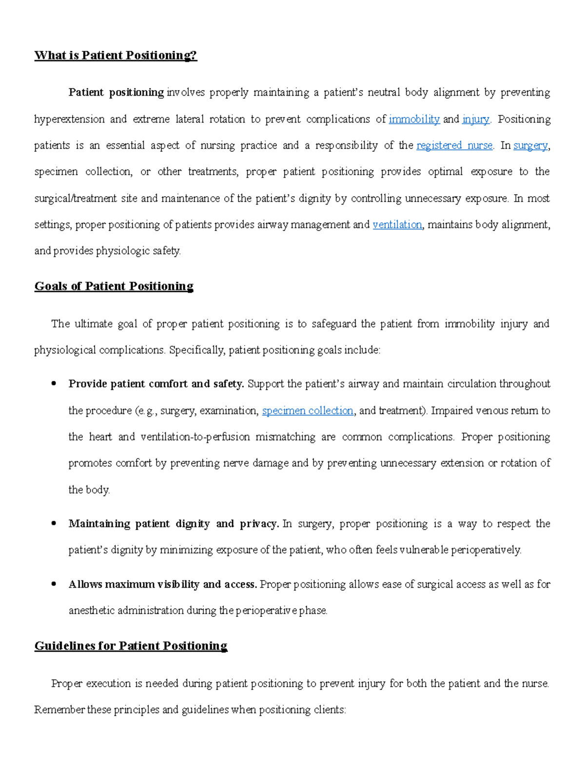 Different Surgical Positions - What is Patient Positioning? Patient ...