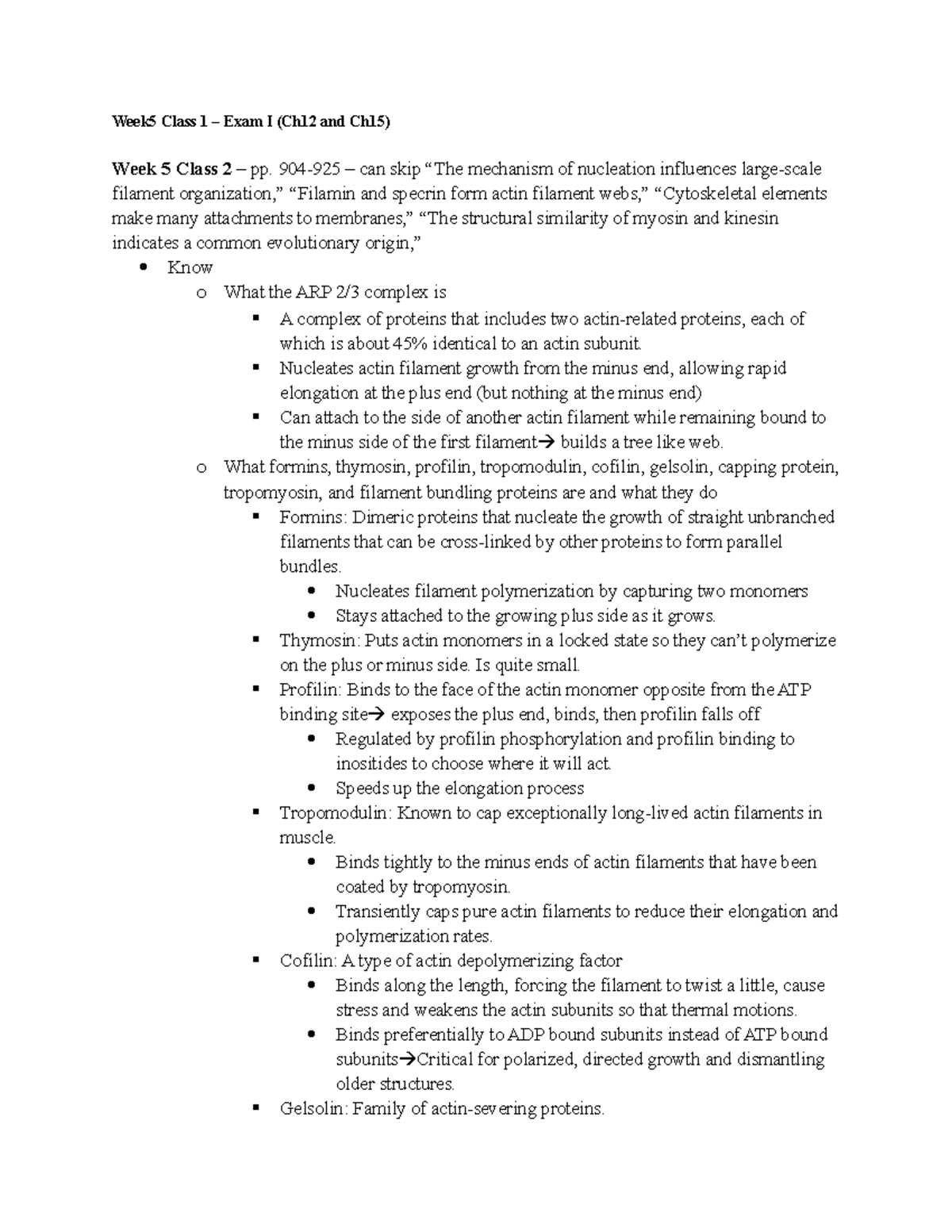 Lecture Notes for Week 5 Class 2 - Week5 Class 1 – Exam I (Ch12 and ...