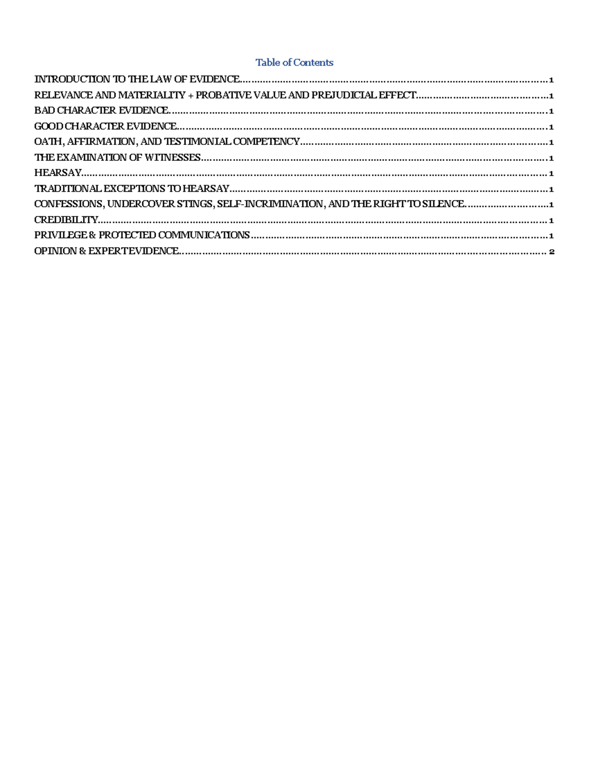 THIS ONE - LONG Summary - Table of Contents INTRODUCTION TO THE LAW OF ...