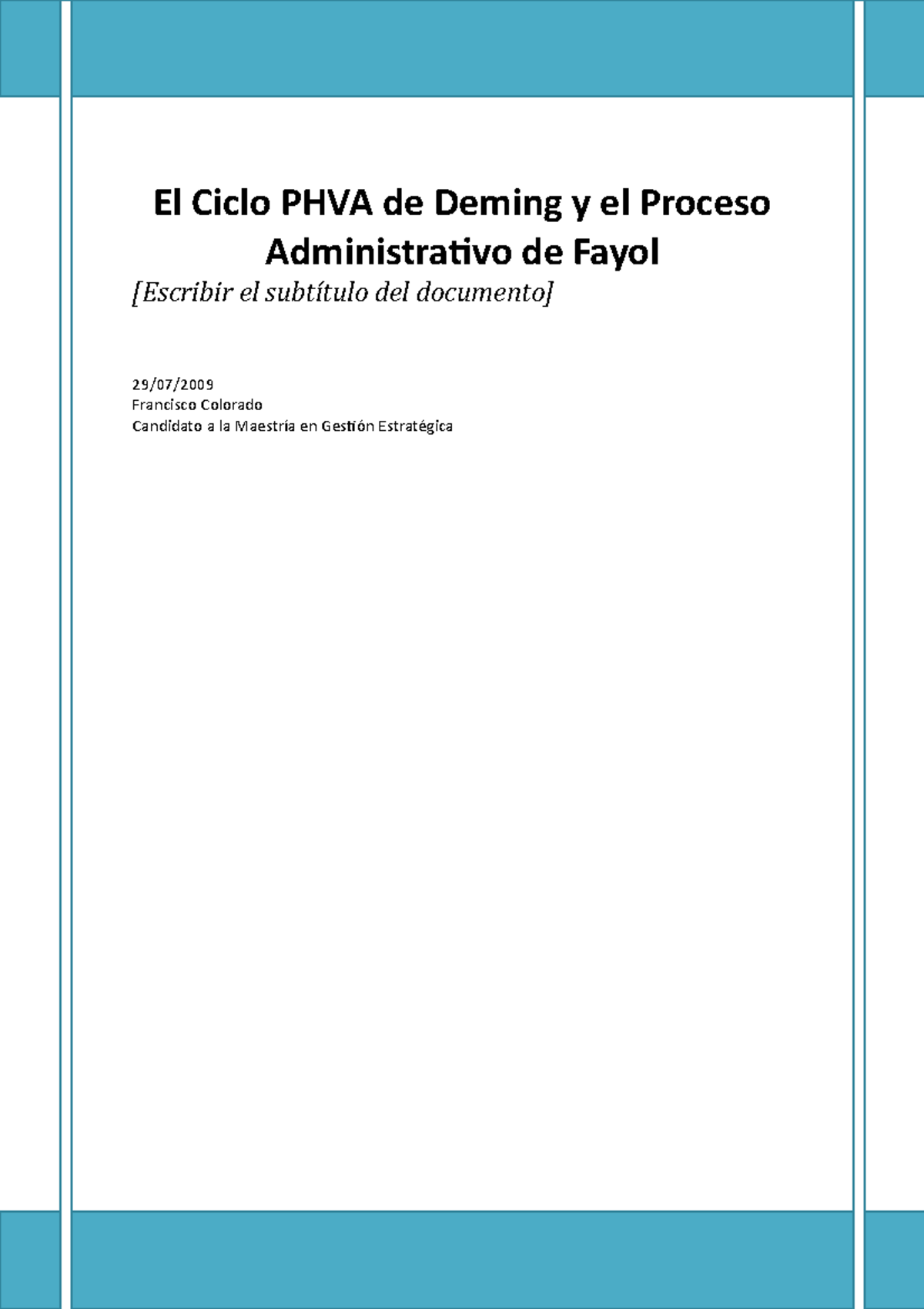 3 Articulo El Ciclo PHVA de Deming y al - El Ciclo PHVA de Deming y el ...
