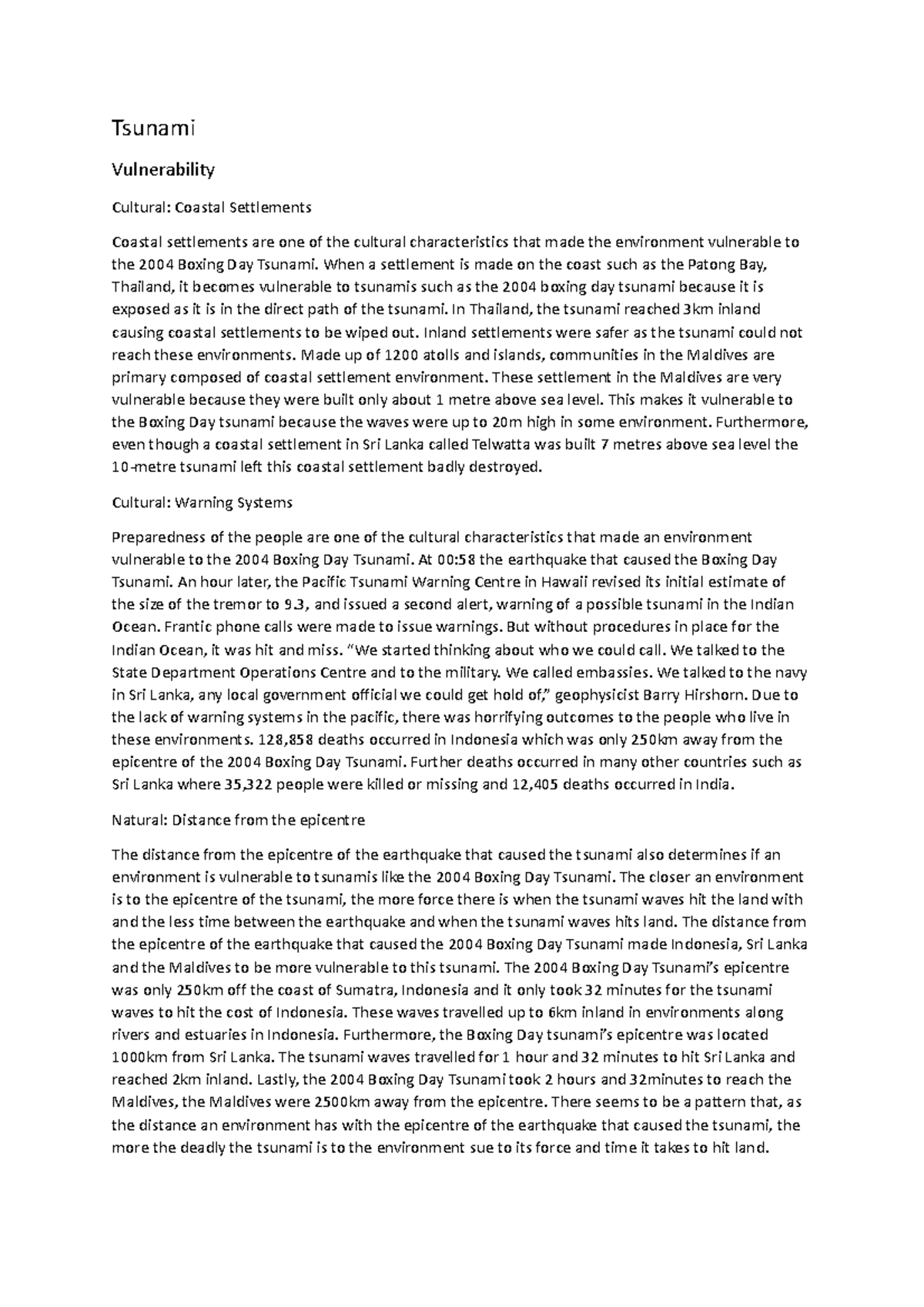 Geography-Tsunami - All the information you need to do the Geography ...