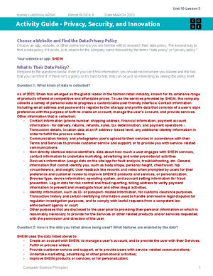 Copy of Unit 2 Lesson 5 - Activity Guide - Packets - Unit 2 Lesson 05 ...