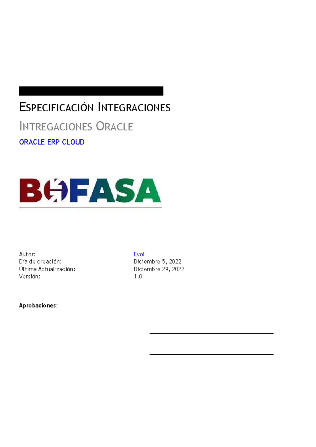 Diseño Técnico Integraciones - Bofasa ...