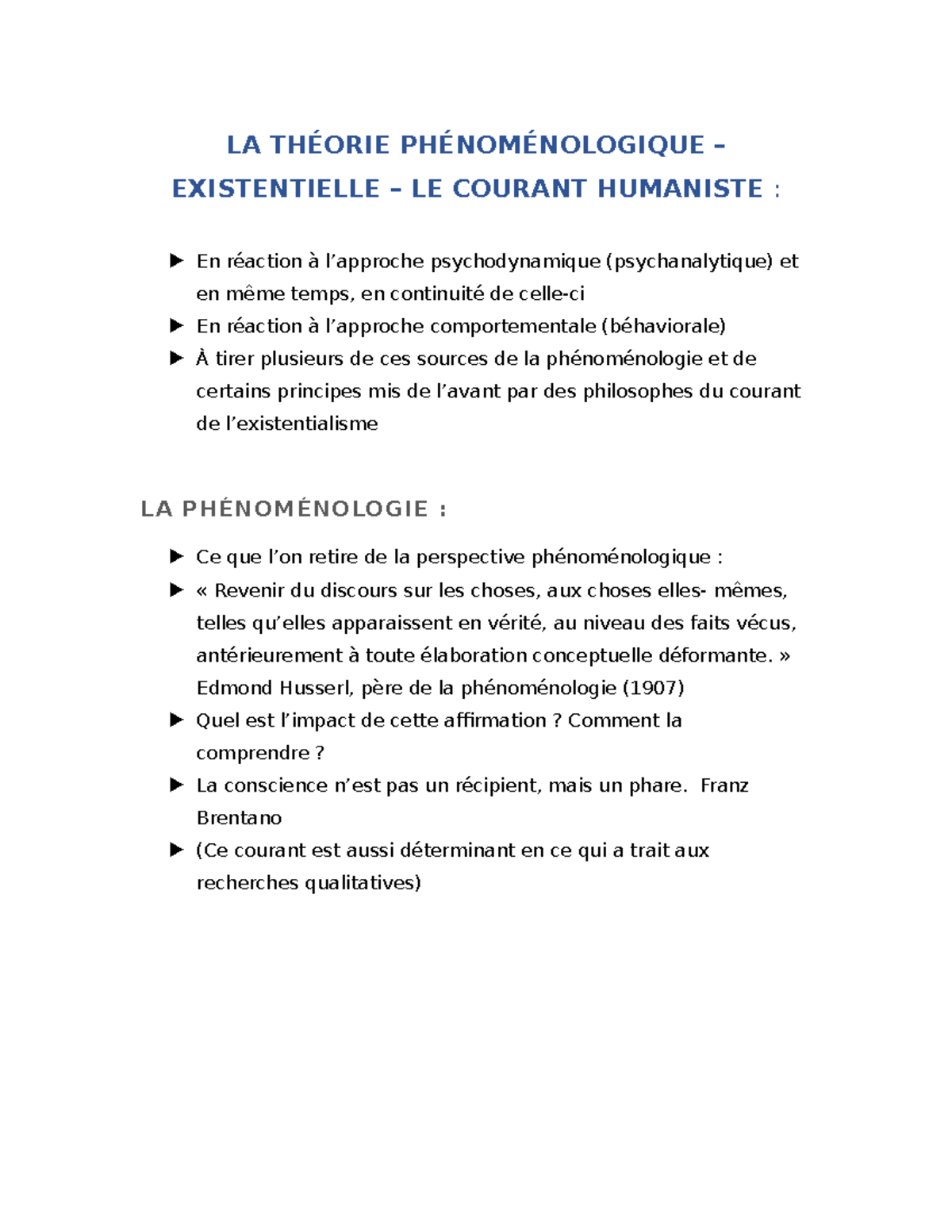 LA Théorie Phénoménologique - LA THÉORIE PHÉNOMÉNOLOGIQUE ...