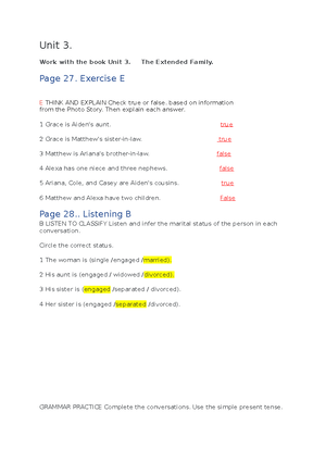 Top Notch Fundamentals Unit 4 Assessment - Unit 4 General Test name ...
