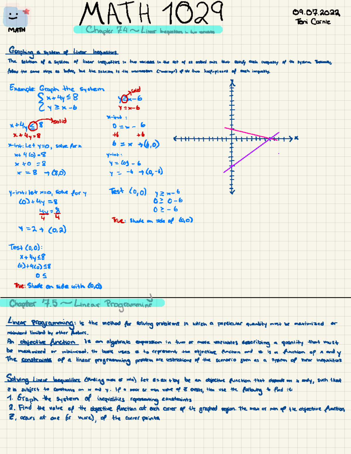 2. Chapter 7 - Math - MATH 1029 - Studocu