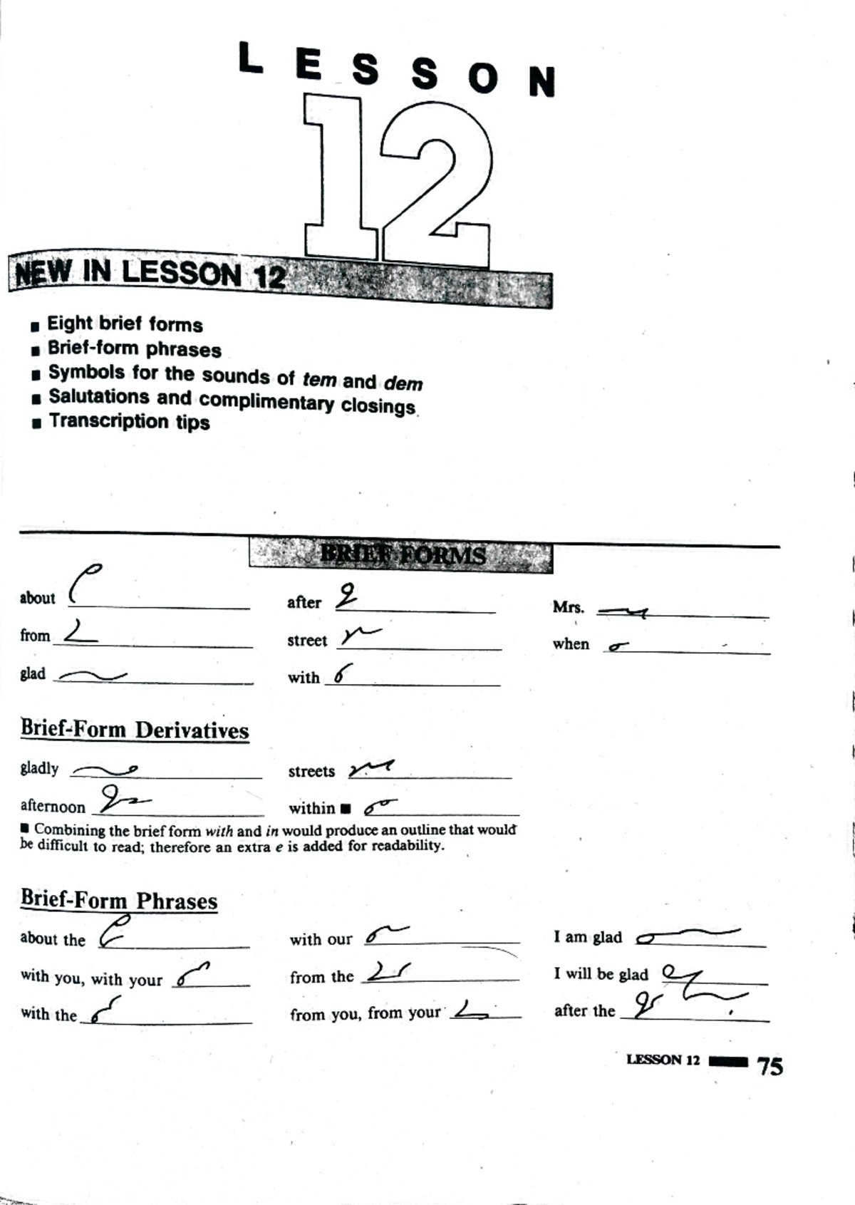 Lesson 12 - MGA ULOL - L E S S O N NEW IN LESSON 12 Eight brief forms ...