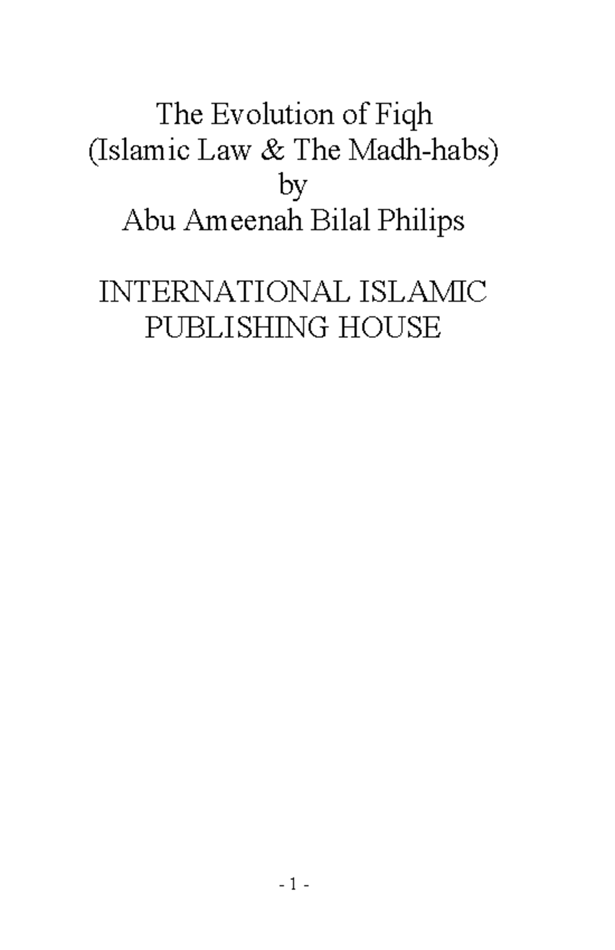 En evolution of fiqh - Introduction to syariah law. shariah law. Fiqh ...