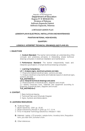 Lesson 3- Interpret Technical Drawings AND Plans (ID)- Basic technical ...