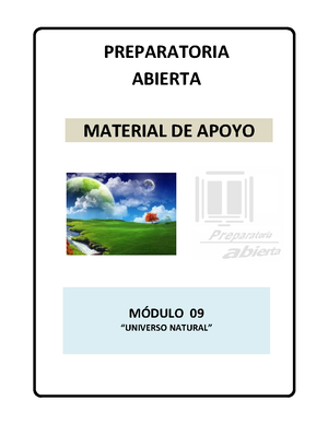 GÍA DE Estudio Modulo 9 - GÍA DE ESTUDIO MODULO 9: UNIVERSO NATURAL. ¿A ...