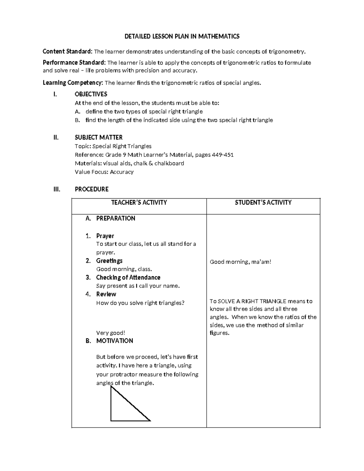 400162101 Detailed Lesson Plan in Mathematics - DETAILED LESSON PLAN IN ...