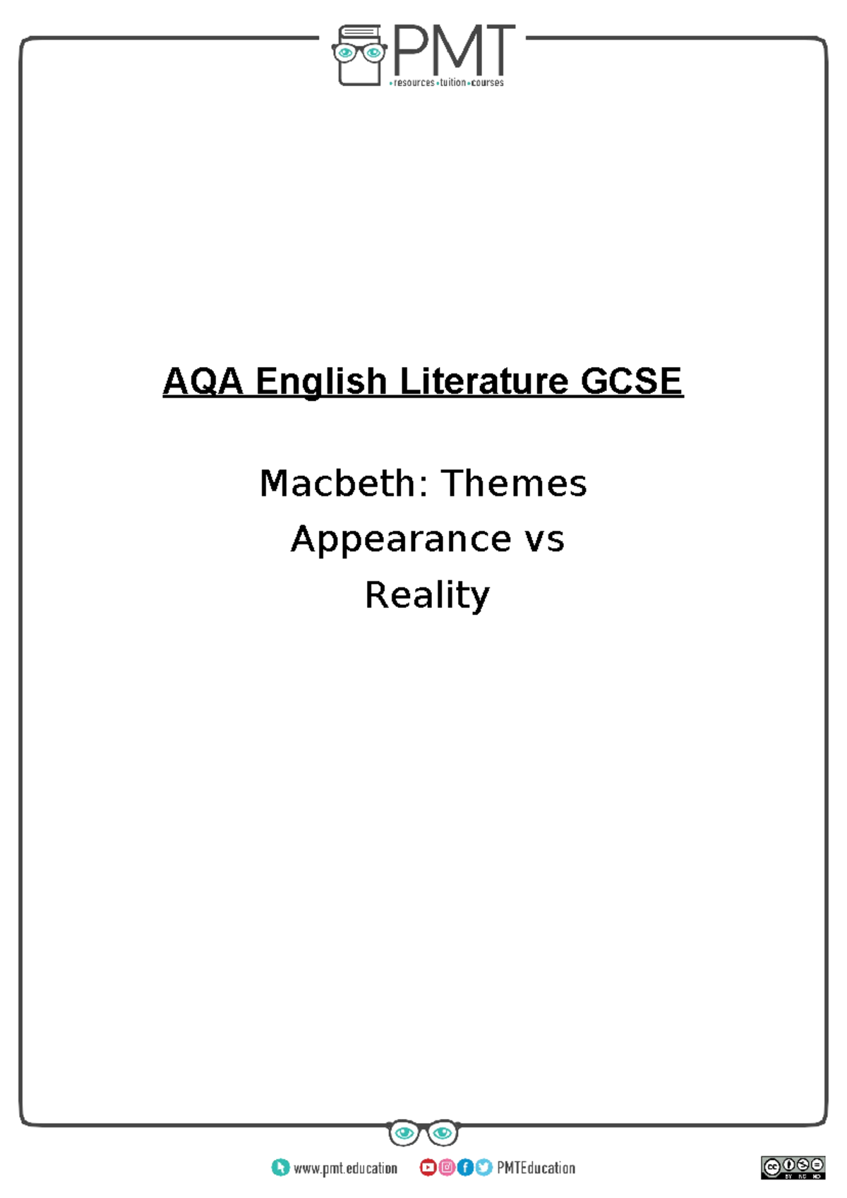 Appearance vs Reality - thematic look at the novel the mark - AQA ...
